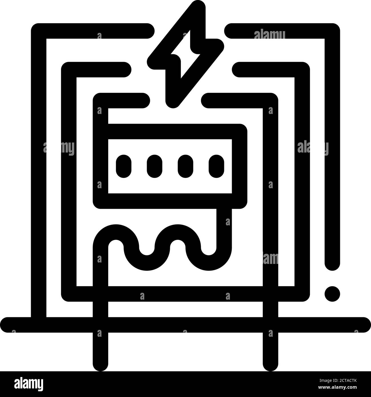 electricity panel icon vector outline symbol illustration Stock Vector ...