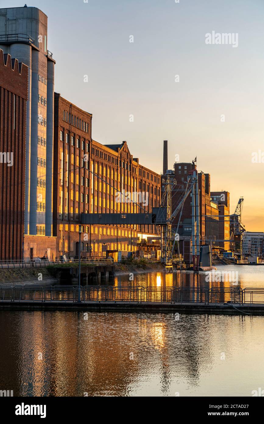 The Inner Harbor, a historic inland port, in Duisburg, Building ...