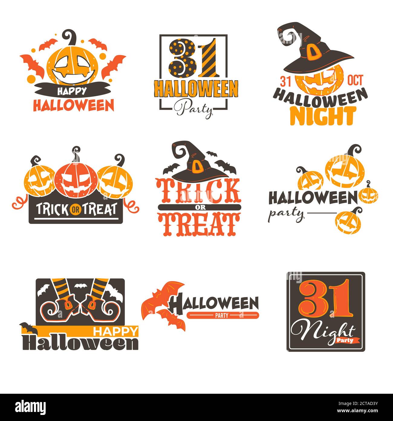 Halloween night holiday, celebration of 31 of october vector Stock ...