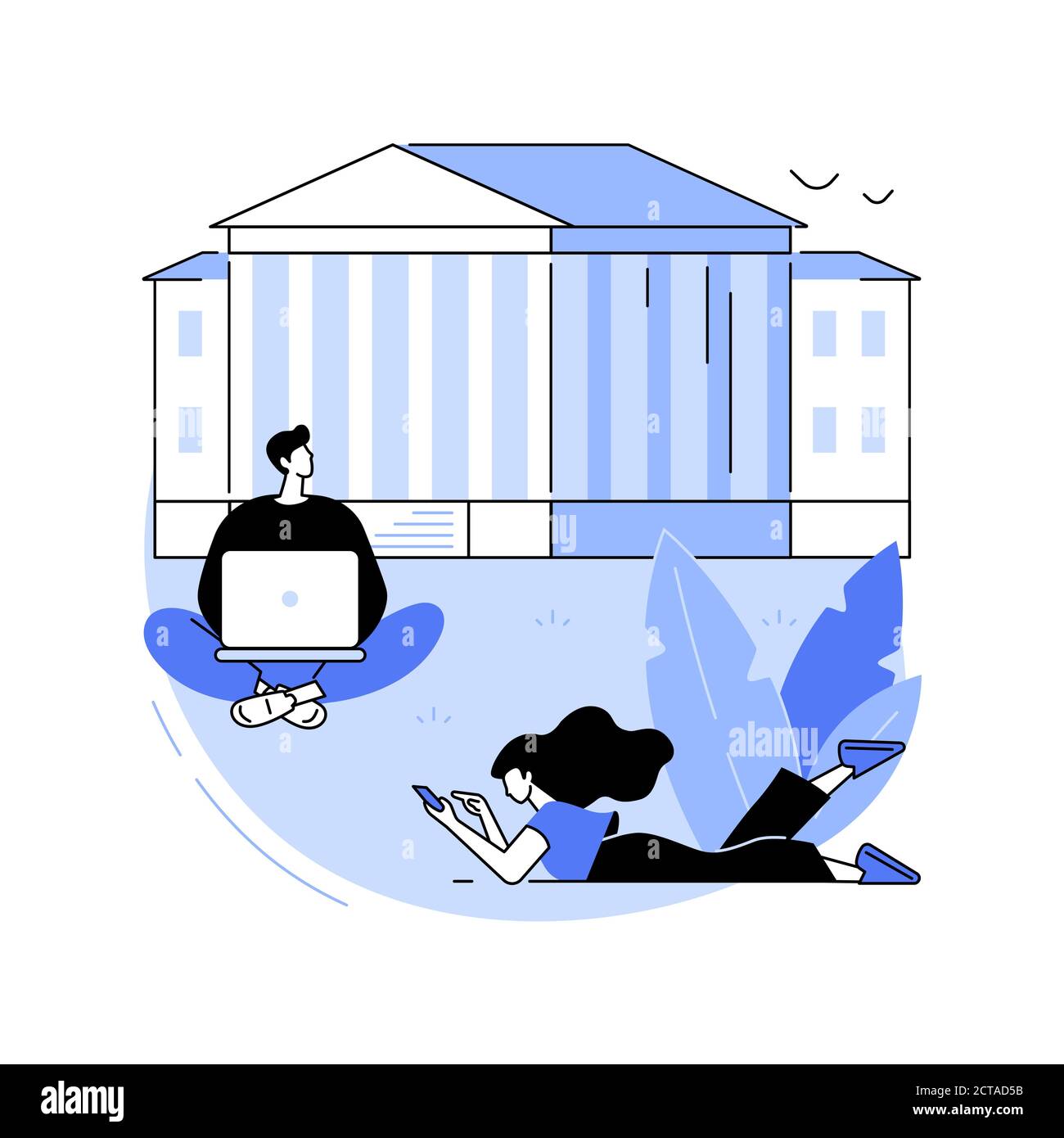 College campus abstract concept vector illustration Stock Vector Image ...