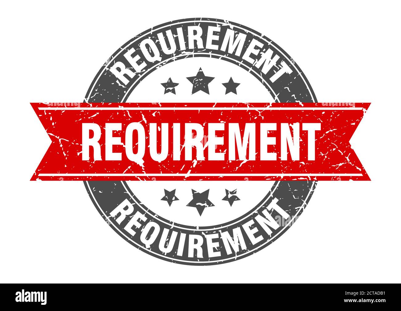 requirement round stamp with ribbon. sign. label Stock Vector Image ...