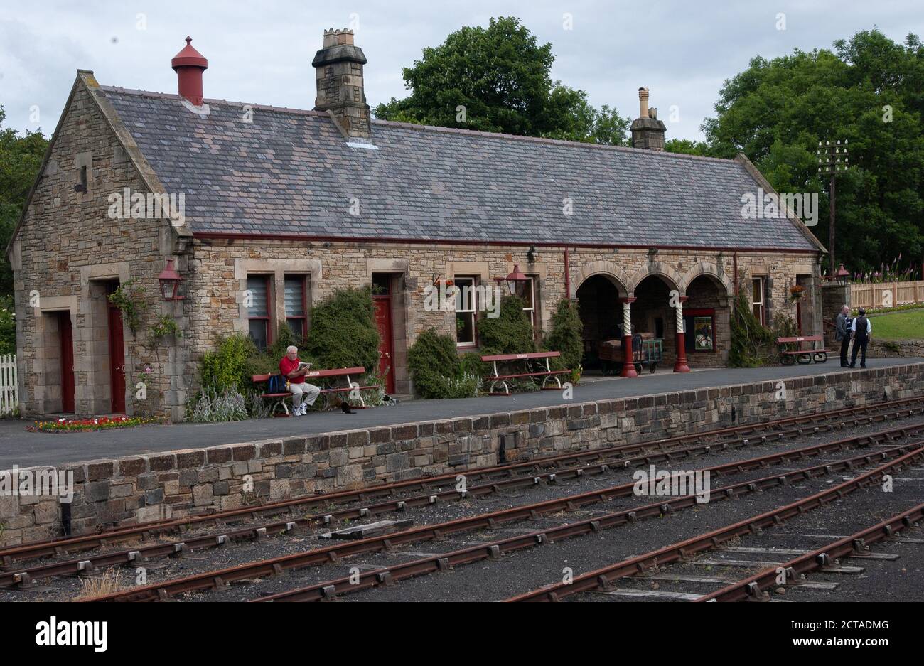 The Railway Station at Beamish Open Air Museum in County Durham ...