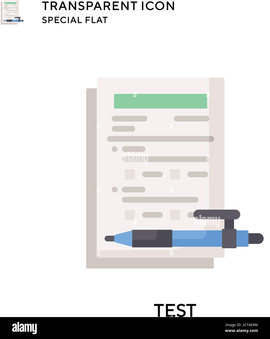 Test vector icon. Flat style illustration. EPS 10 vector Stock Vector ...