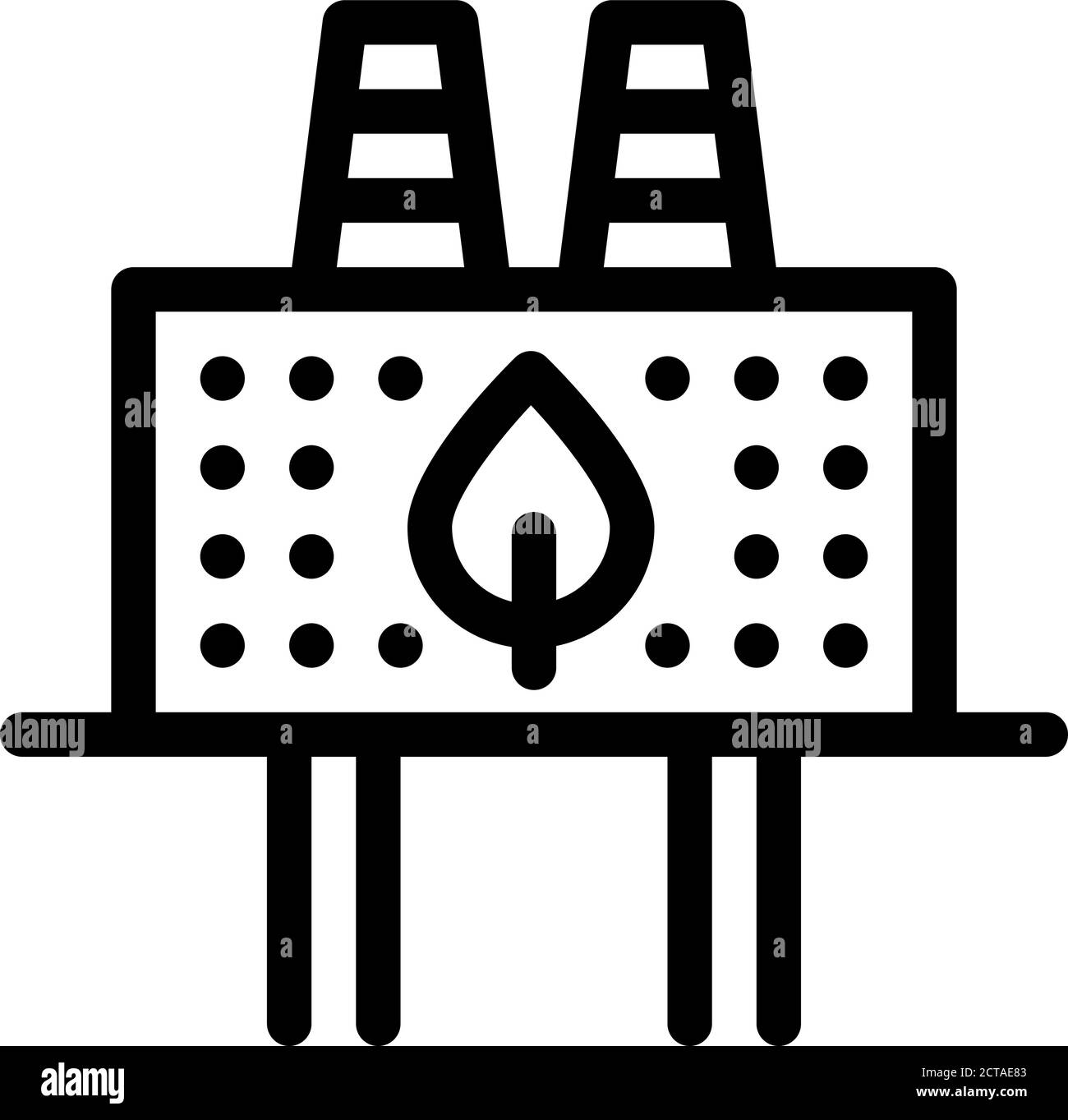 ecology clean factory icon vector outline illustration Stock Vector ...