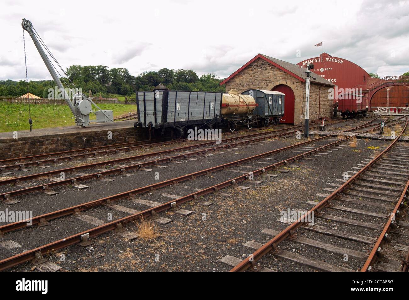 The Railway Station at Beamish Open Air Museum in County Durham ...