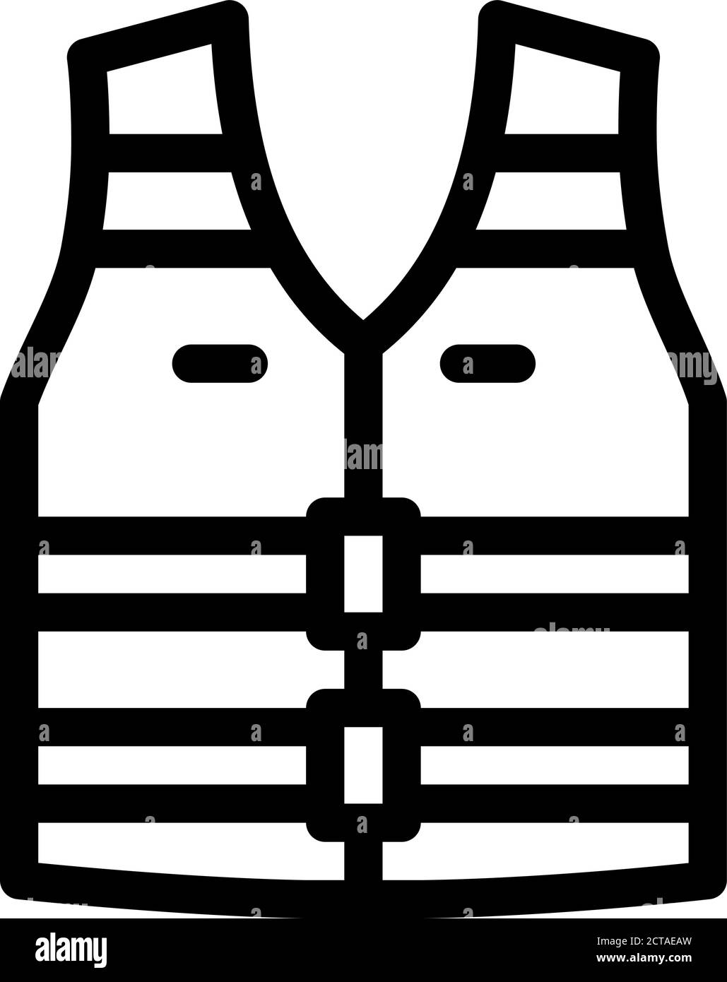 life vest icon vector outline symbol illustration Stock Vector Image ...