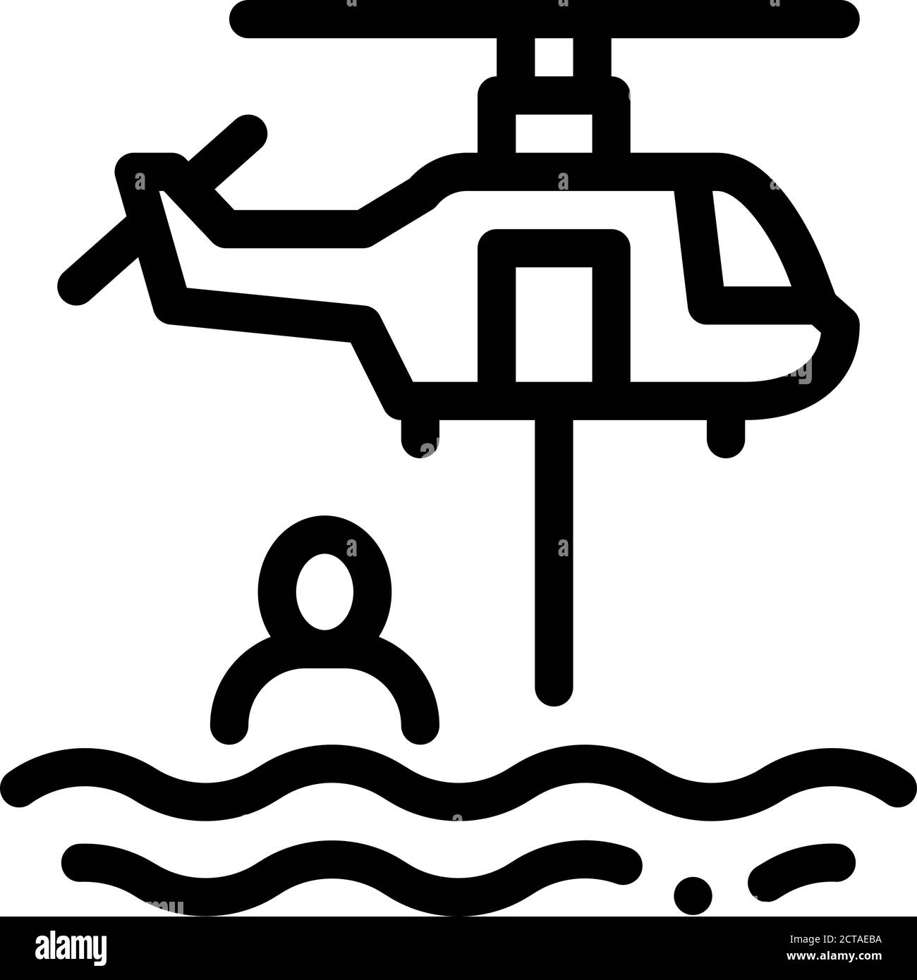 Sea accident helicopter Stock Vector Images - Alamy