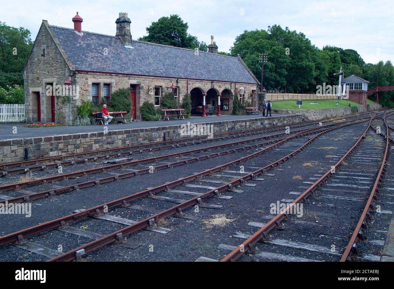 The Railway Station at Beamish Open Air Museum in County Durham ...
