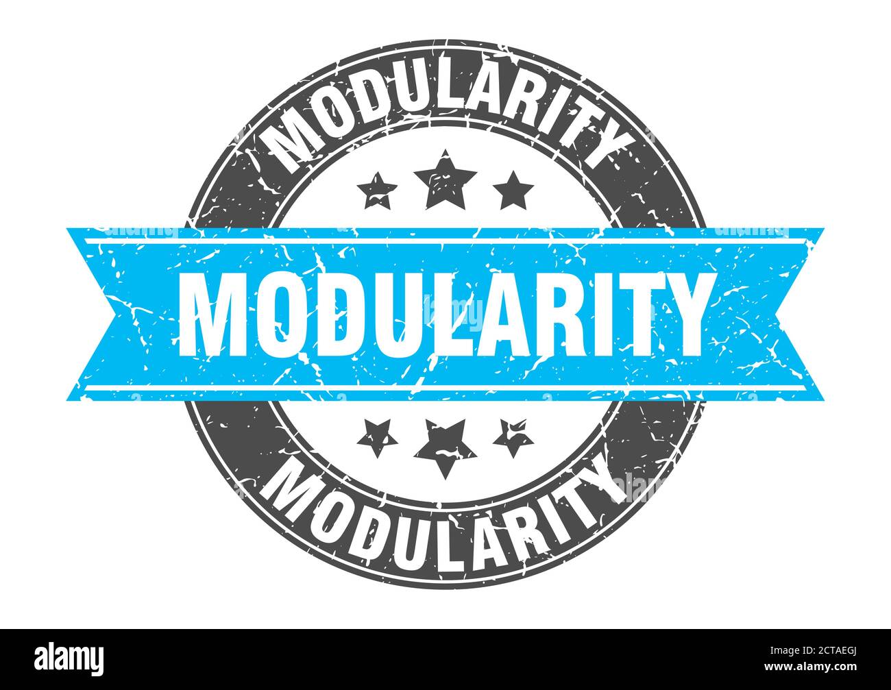 modularity round stamp with ribbon. sign. label Stock Vector Image ...