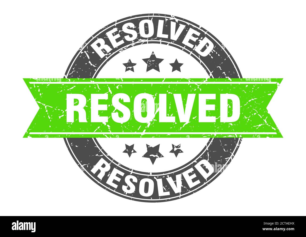 resolved round stamp with ribbon. sign. label Stock Vector Image & Art ...
