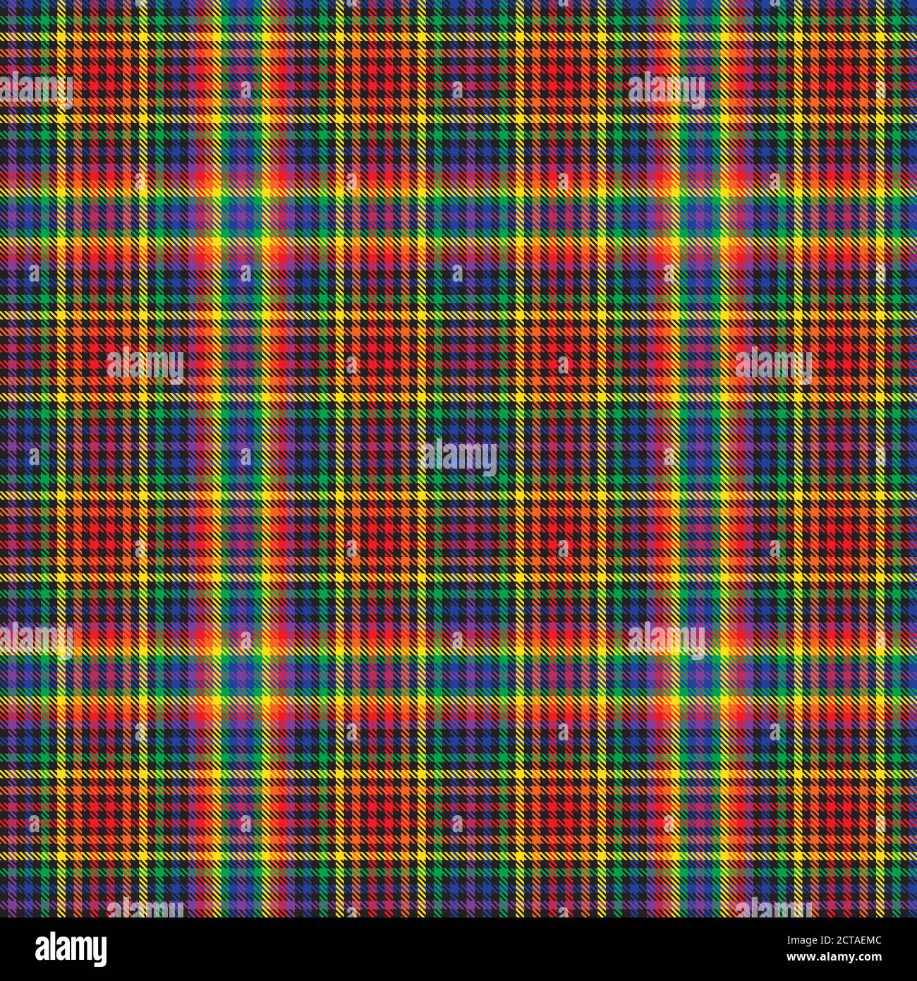 Rainbow Glen Plaid textured seamless pattern suitable for fashion ...