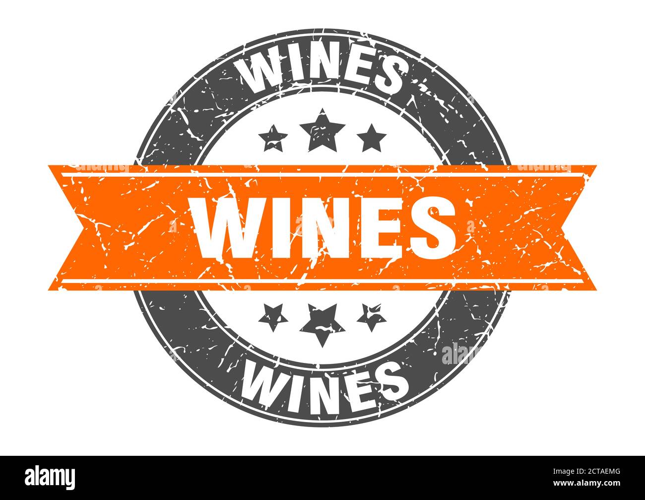 wines round stamp with ribbon. sign. label Stock Vector Image & Art - Alamy