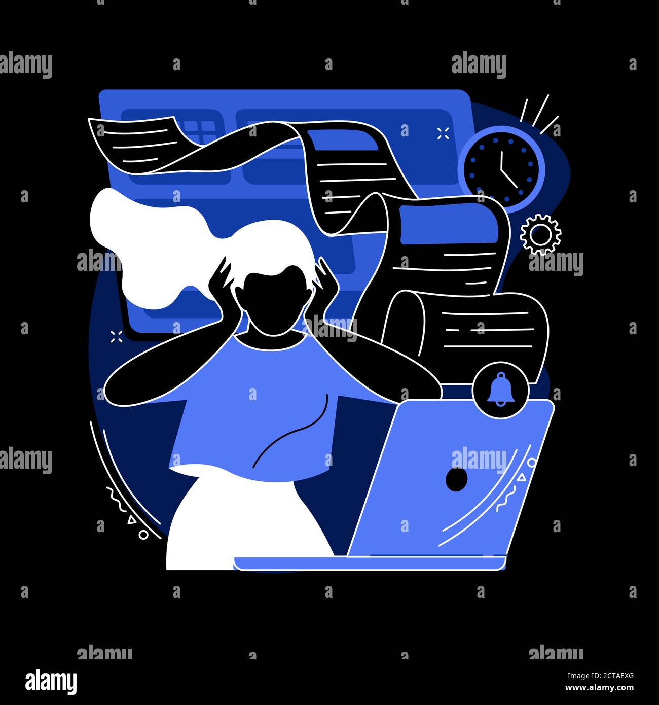 Work pressure abstract concept vector illustration Stock Vector Image ...