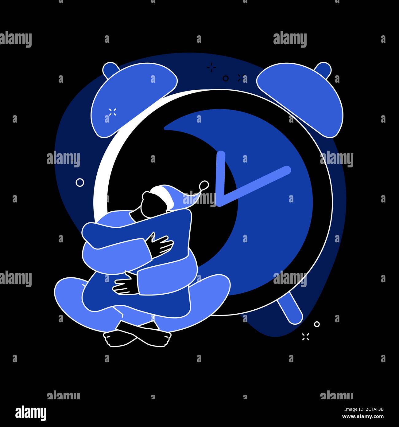 Sleep deprivation abstract concept vector illustration Stock Vector ...