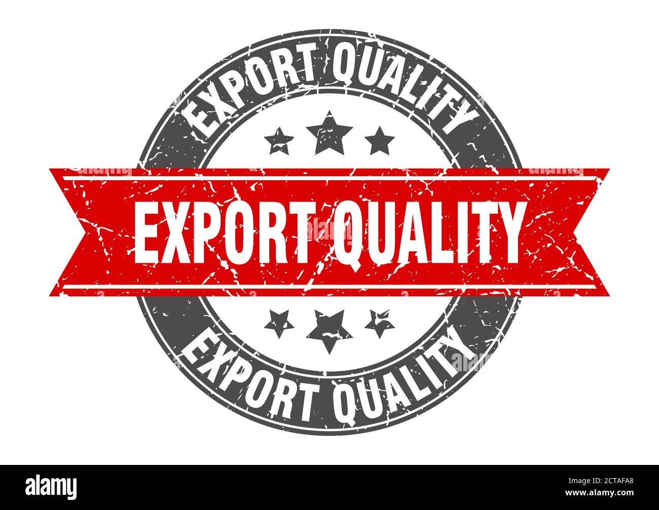 export quality round stamp with ribbon. sign. label Stock Vector Image ...
