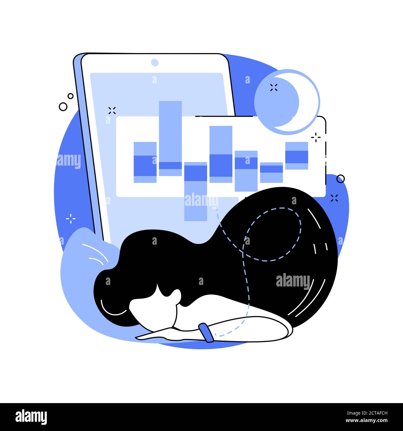 Sleep tracking abstract concept vector illustration Stock Vector Image ...