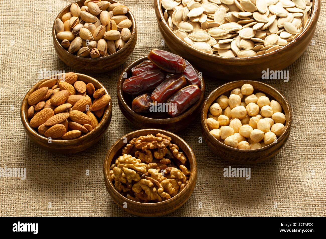 mixed nuts and dried dates Stock Photo - Alamy