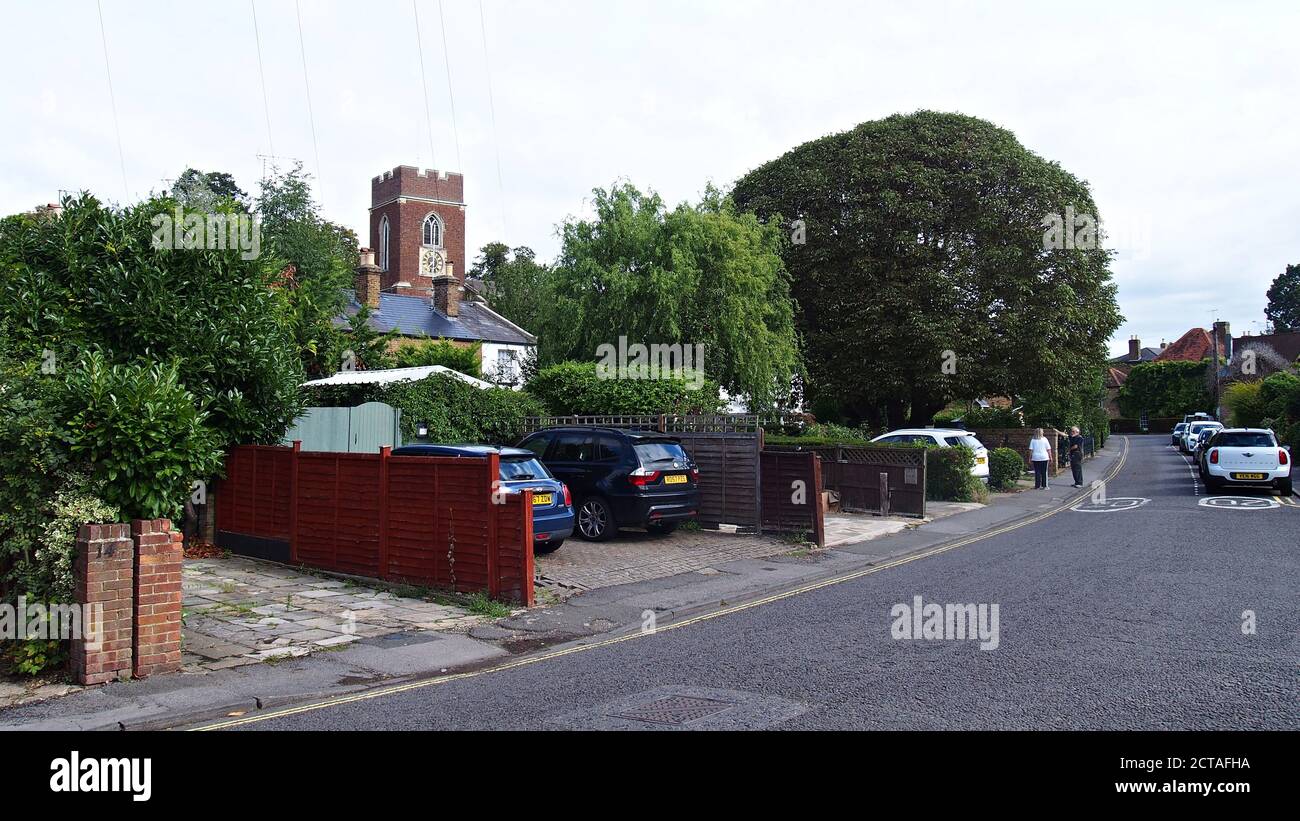 The Picturesque Church Street in Staines upon Thames in Surrey UK Stock ...