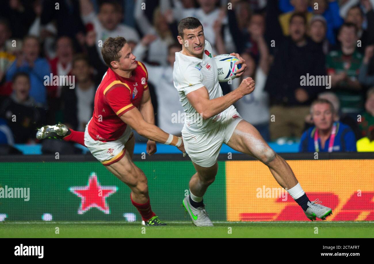 Jonny May scores a try for England England v Wales Rugby World Cup 2015 ...