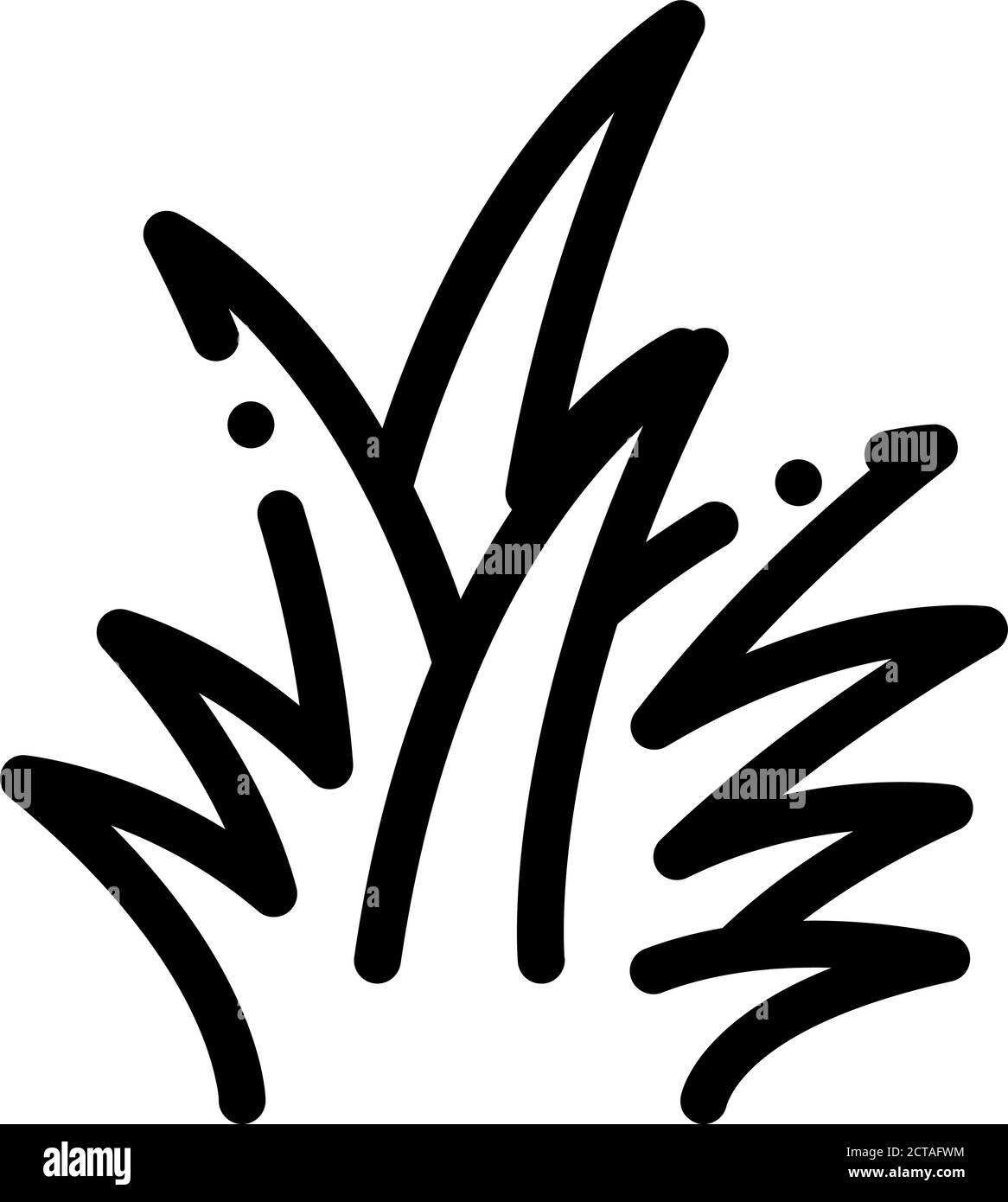 tropical bush icon vector outline symbol illustration Stock Vector ...