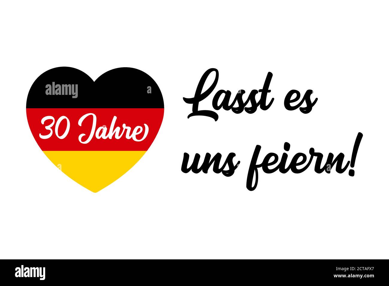 Hand sketched Beer Mug with Prost auf die deutsche Einheit quote in ...