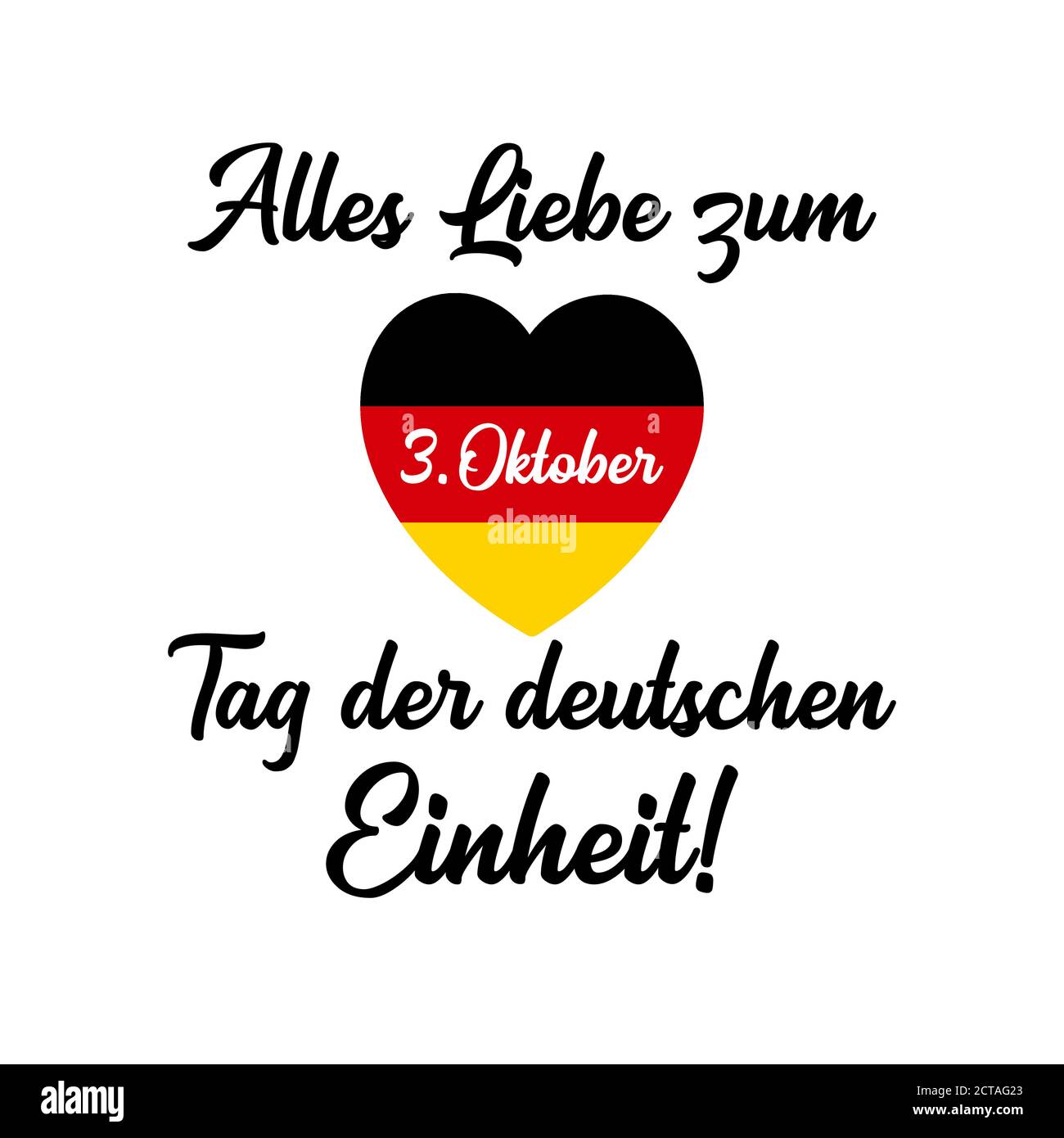 Hand sketched Beer Mug with Prost auf die deutsche Einheit quote in ...