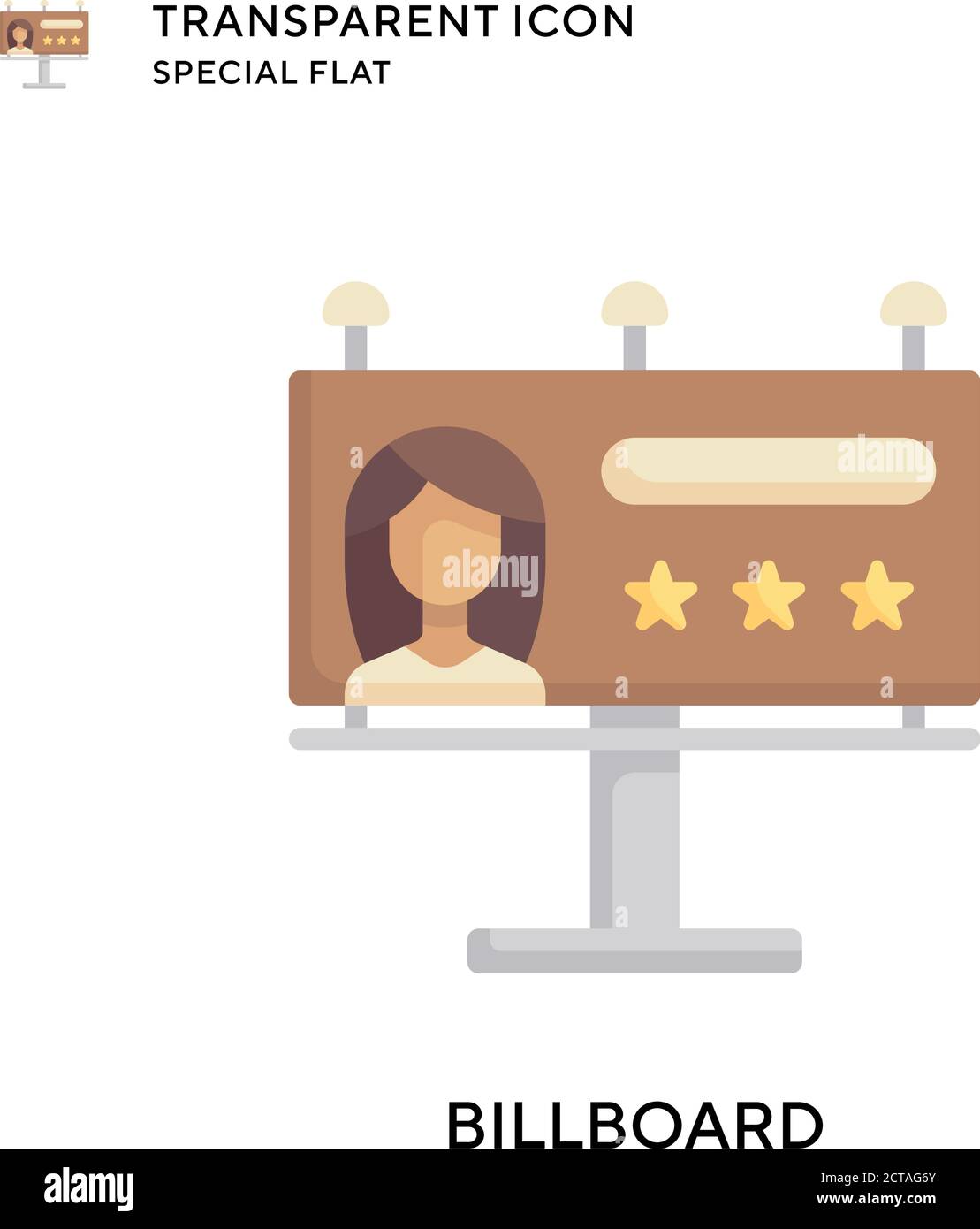 Billboard vector icon. Flat style illustration. EPS 10 vector Stock ...