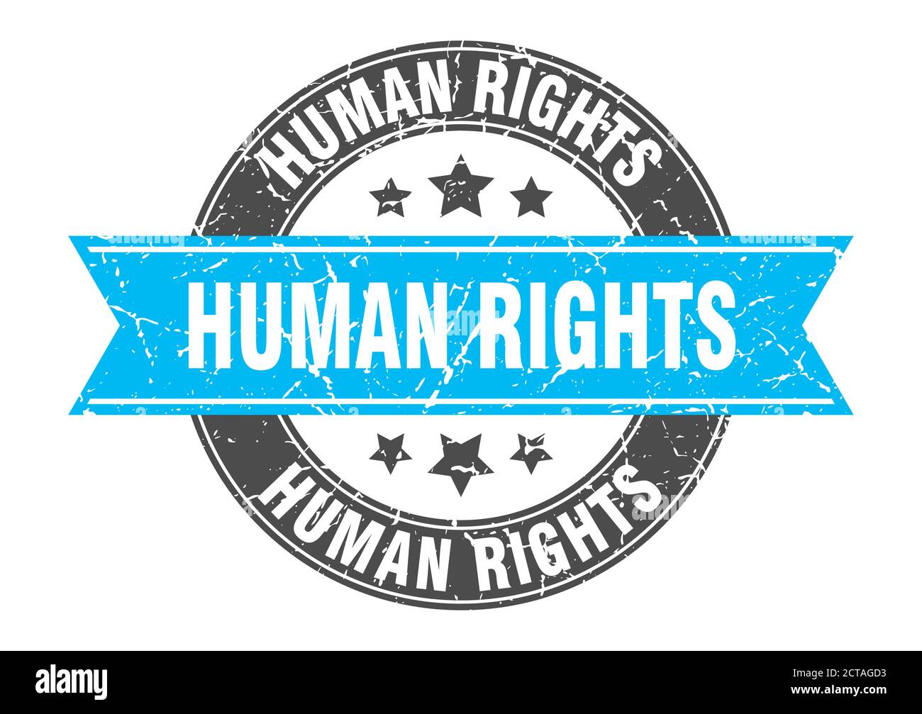 human rights round stamp with ribbon. sign. label Stock Vector Image ...