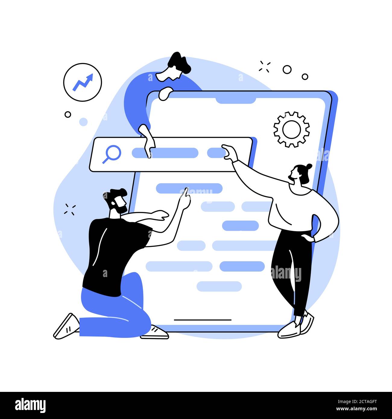 SEO optimization abstract concept vector illustration Stock Vector ...