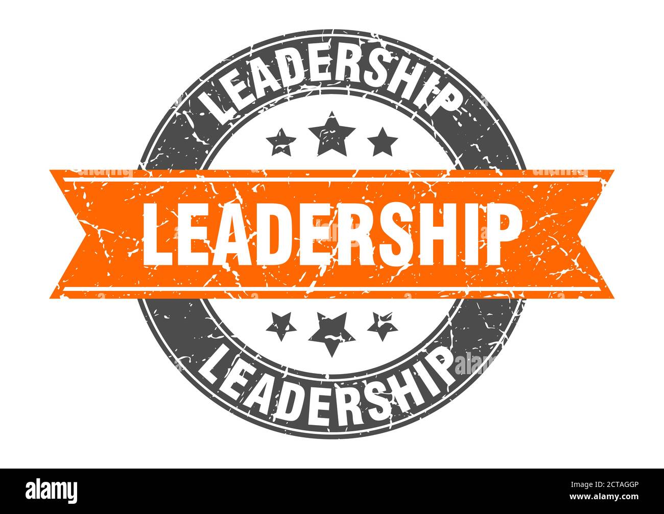 leadership round stamp with ribbon. sign. label Stock Vector Image ...