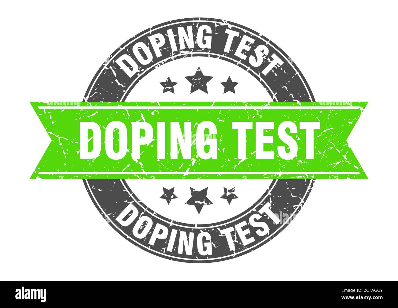doping test round stamp with ribbon. sign. label Stock Vector Image ...