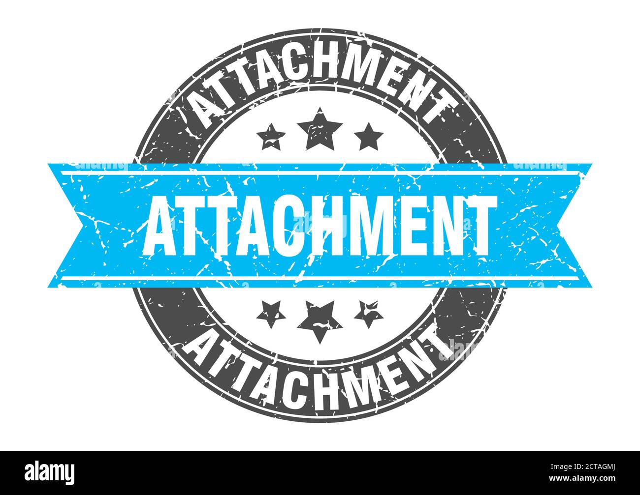 attachment round stamp with ribbon. sign. label Stock Vector Image ...