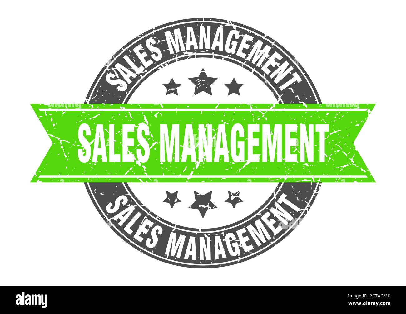 sales management round stamp with ribbon. sign. label Stock Vector ...