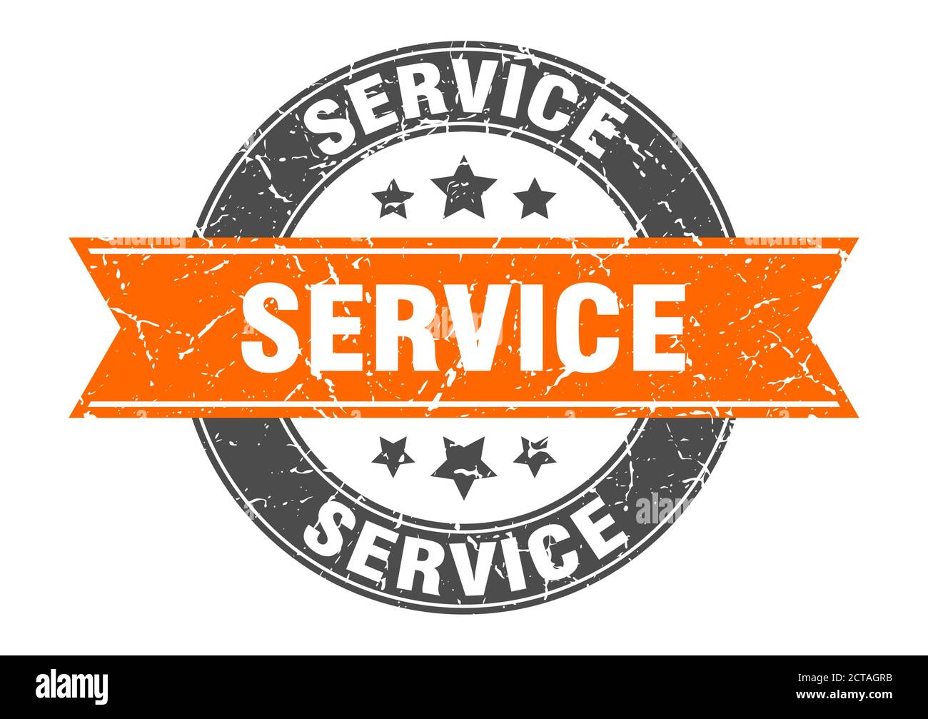 service round stamp with ribbon. sign. label Stock Vector Image & Art ...