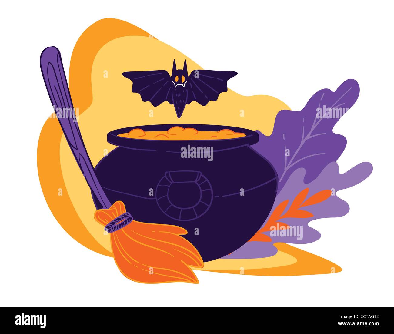 Flying Cauldron Stock Vector Images - Alamy