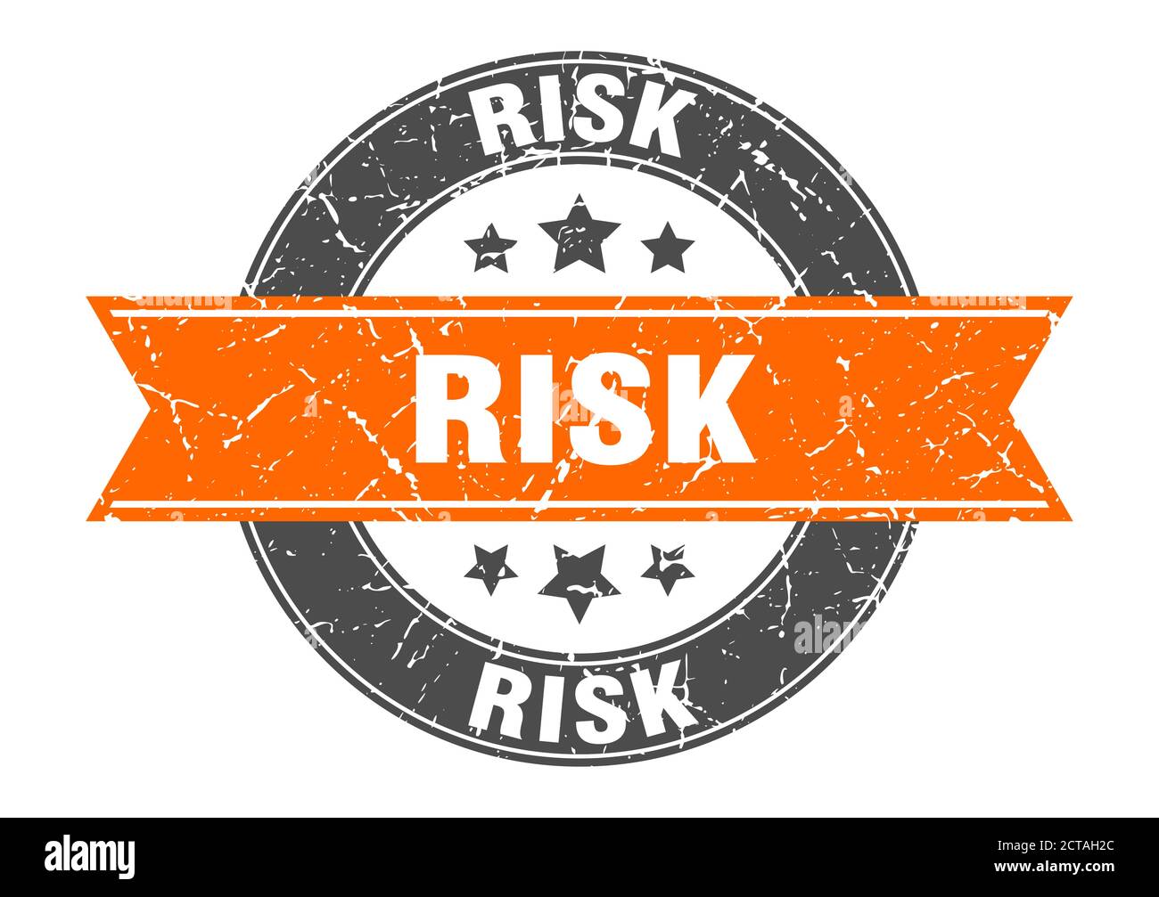 risk round stamp with ribbon. sign. label Stock Vector Image & Art - Alamy