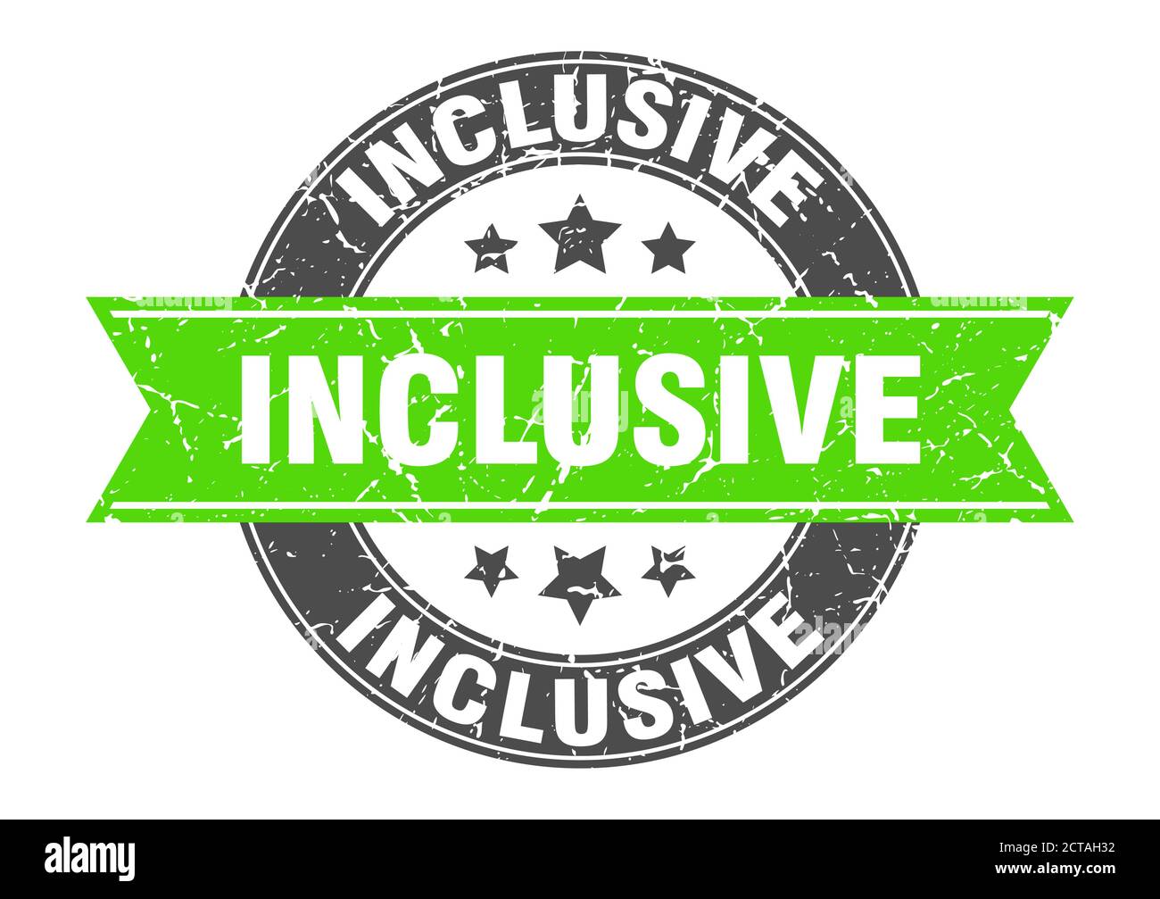 inclusive round stamp with ribbon. sign. label Stock Vector Image & Art ...