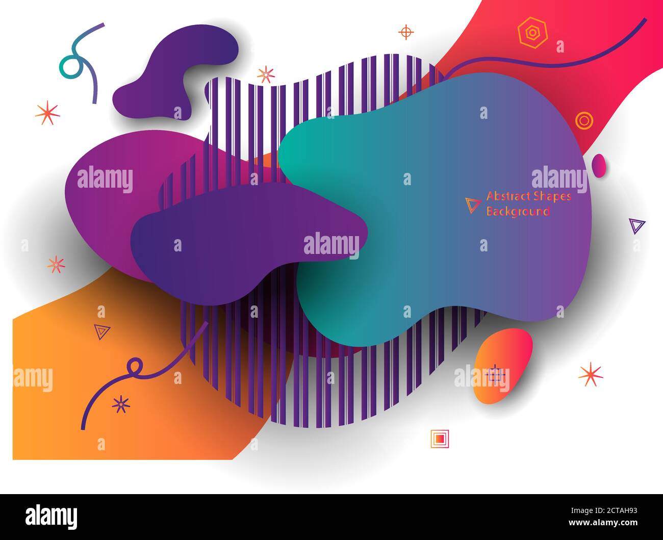 Abstract Banner with Ultra color gradient shape isolated on white ...