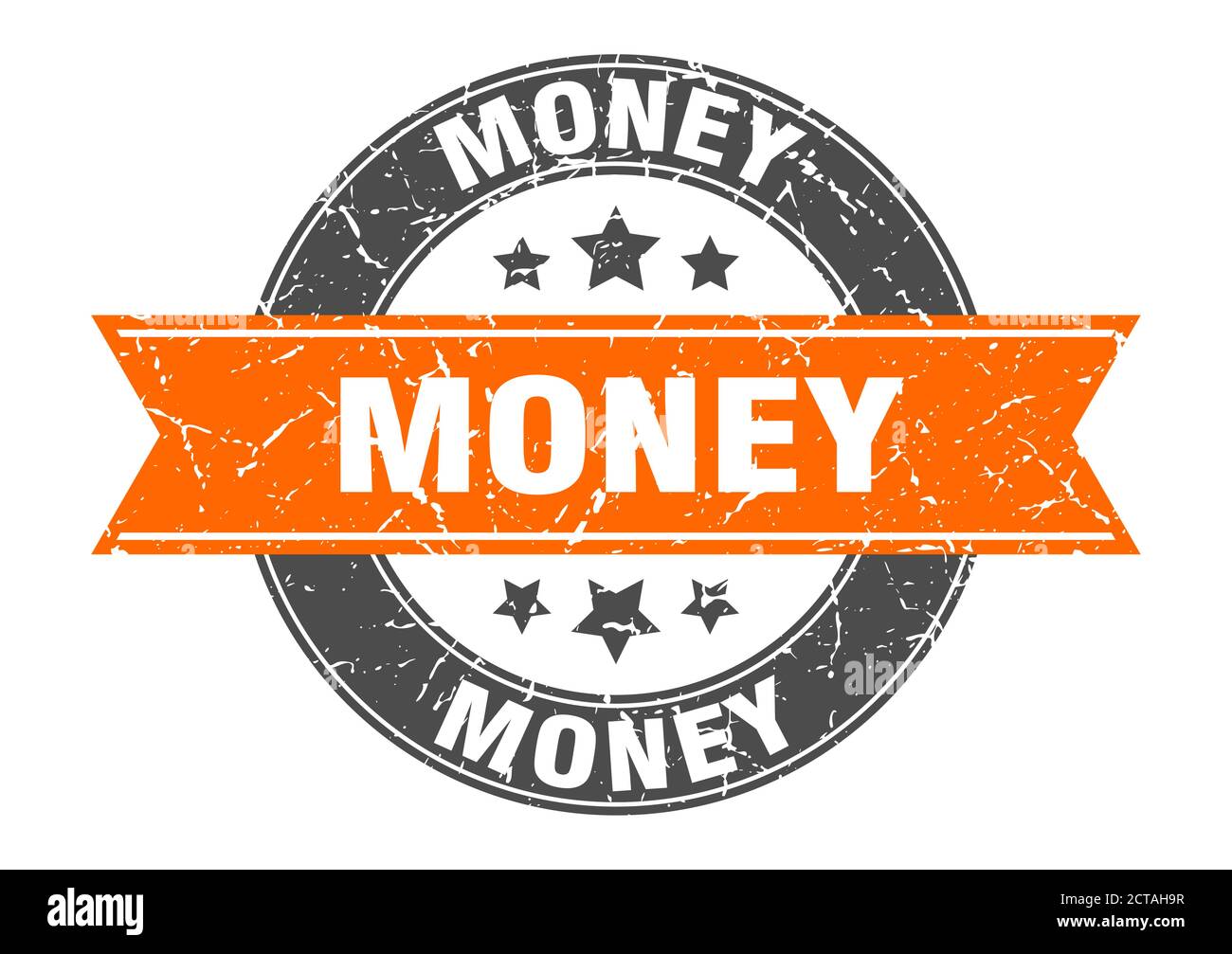 money round stamp with ribbon. sign. label Stock Vector Image & Art - Alamy