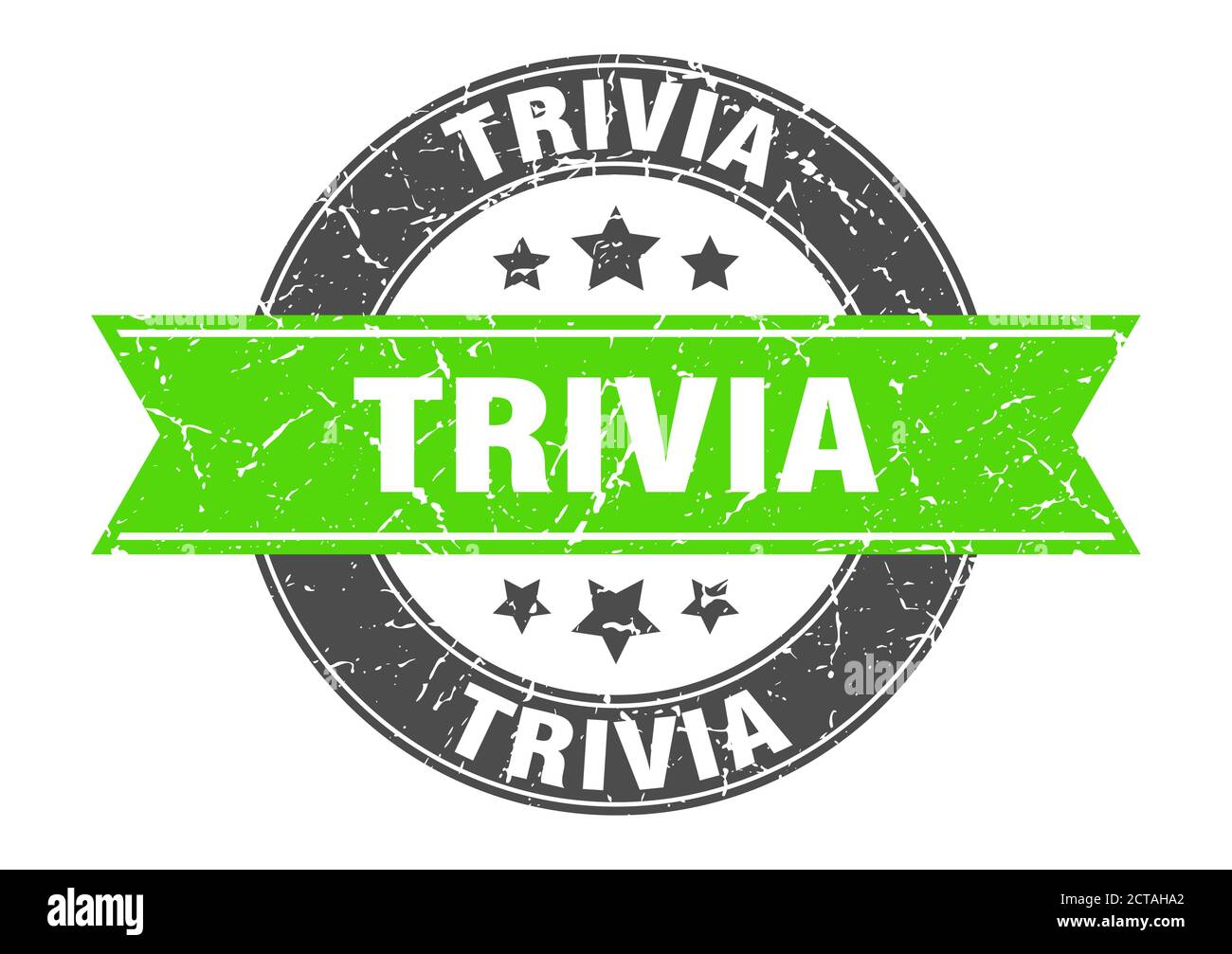 trivia round stamp with ribbon. sign. label Stock Vector Image & Art ...