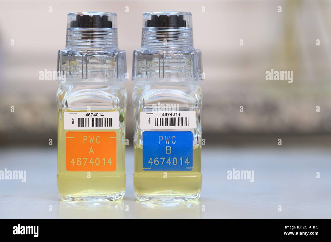 Kreischa, Germany. 21st Sep, 2020. Urine samples from athletes are ...