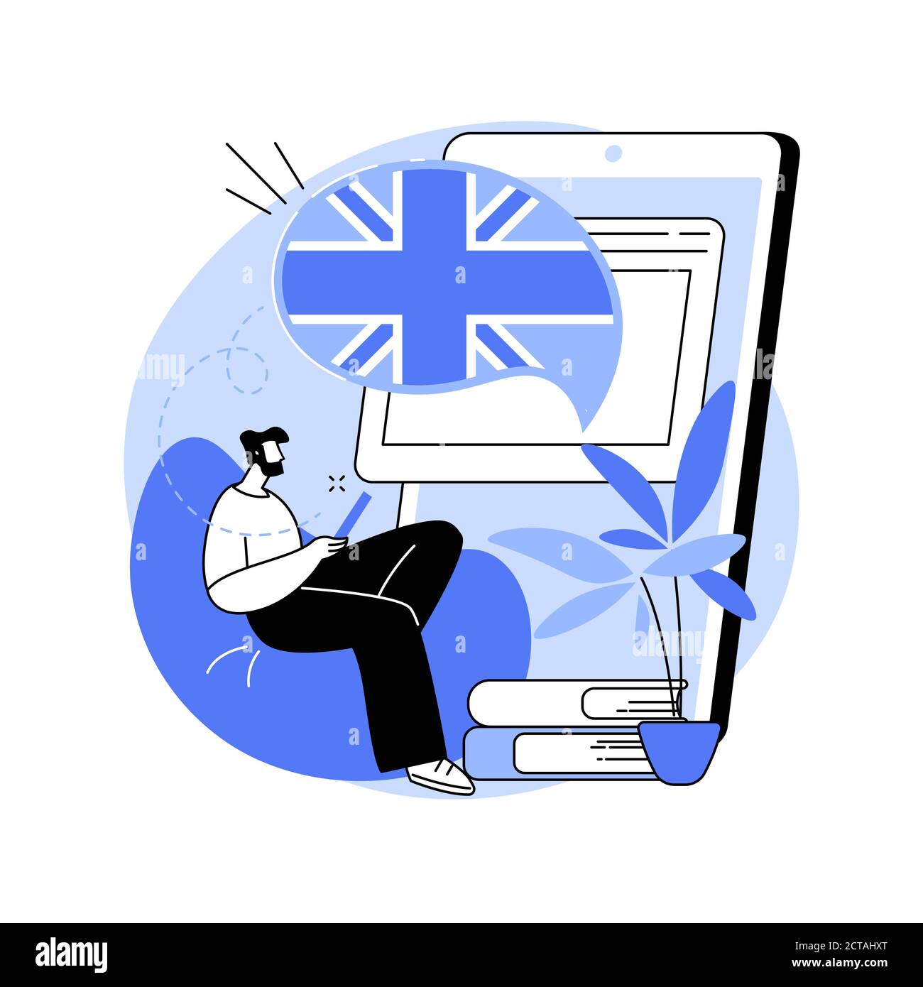 Online language school abstract concept vector illustration Stock ...