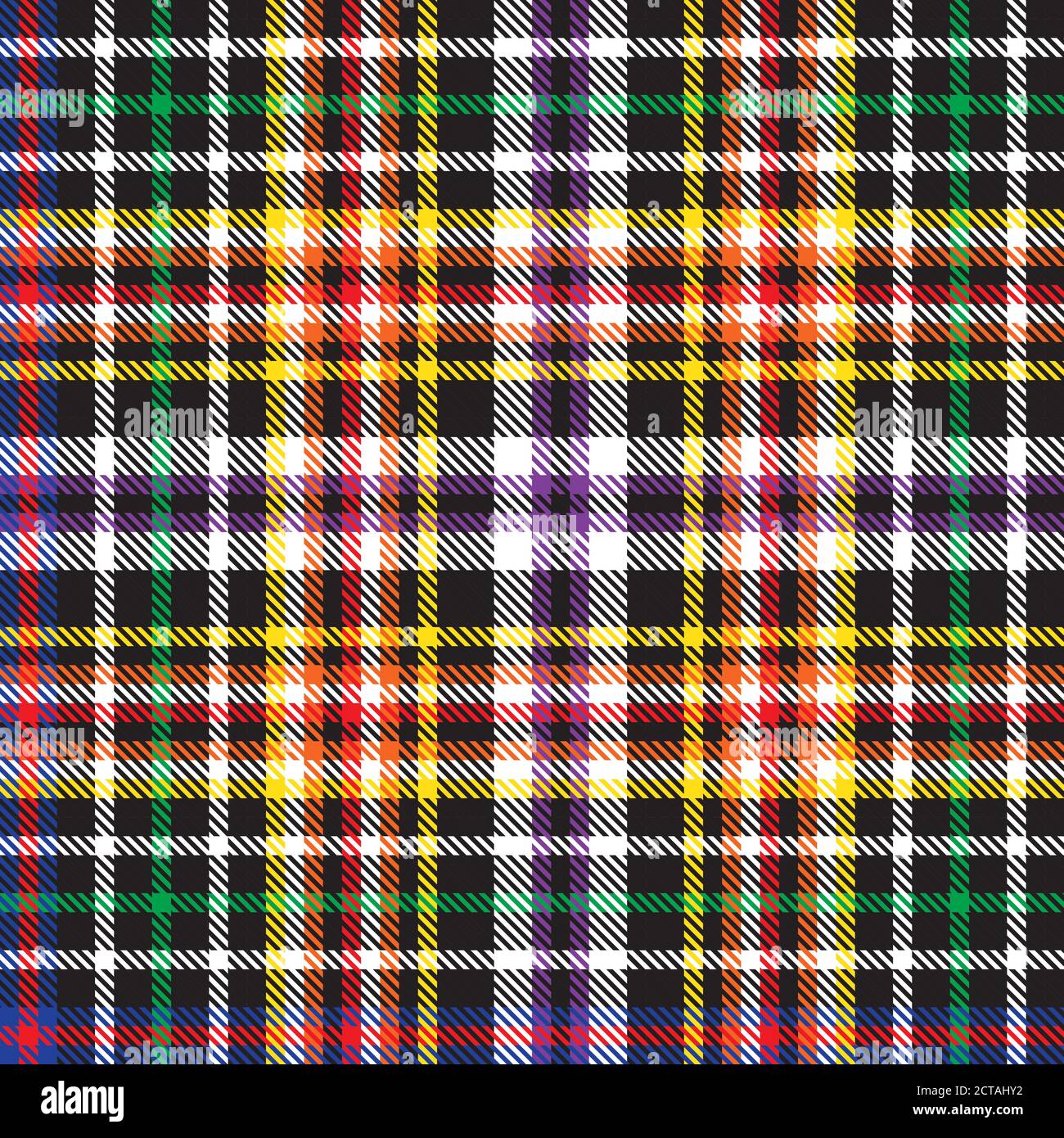 Rainbow Glen Plaid textured seamless pattern suitable for fashion ...