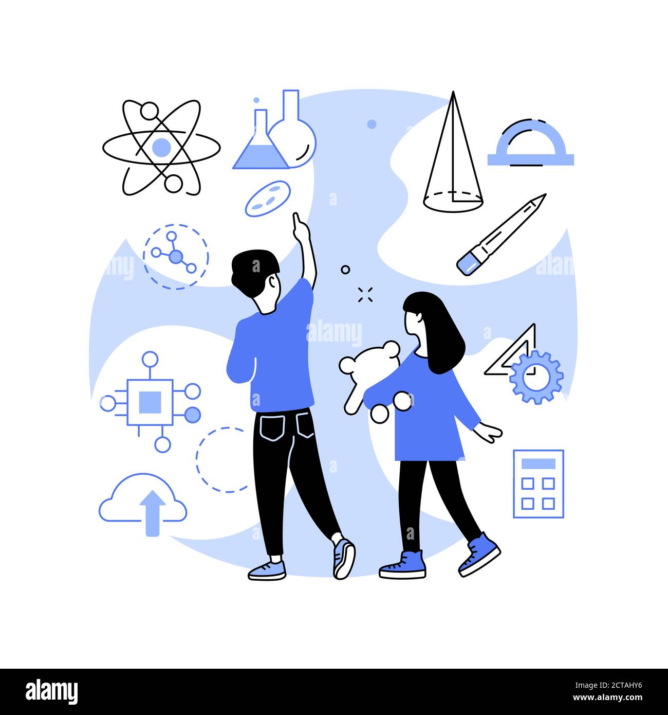 STEM education abstract concept vector illustration Stock Vector Image ...