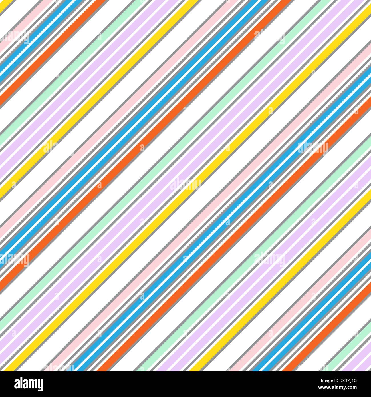 Rainbow diagonal striped seamless pattern background suitable for ...