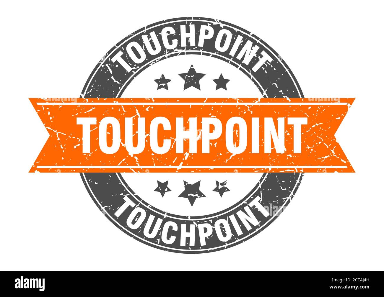 touchpoint round stamp with ribbon. sign. label Stock Vector Image & Art - Alamy