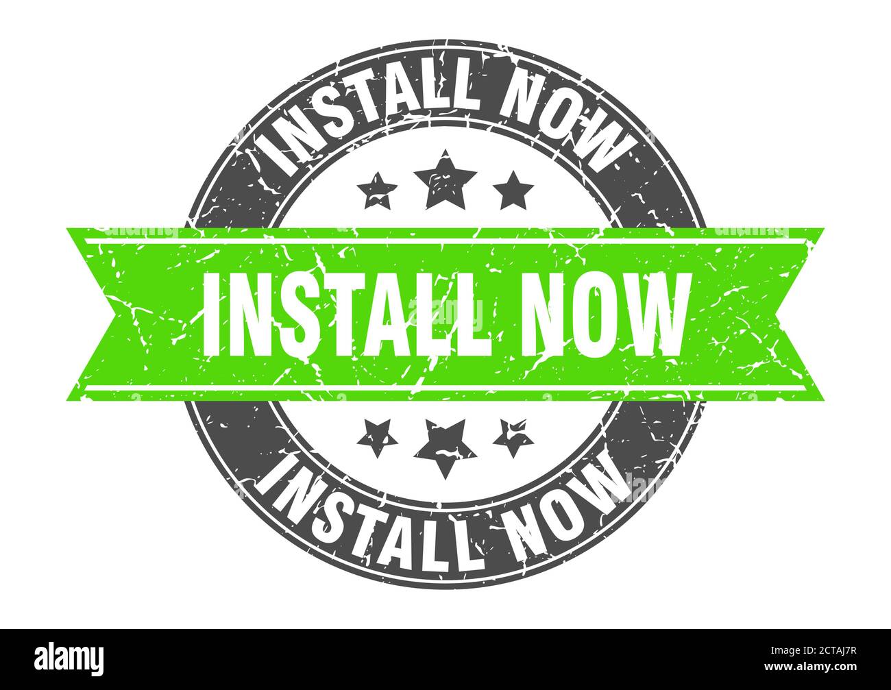 install now round stamp with ribbon. sign. label Stock Vector Image ...