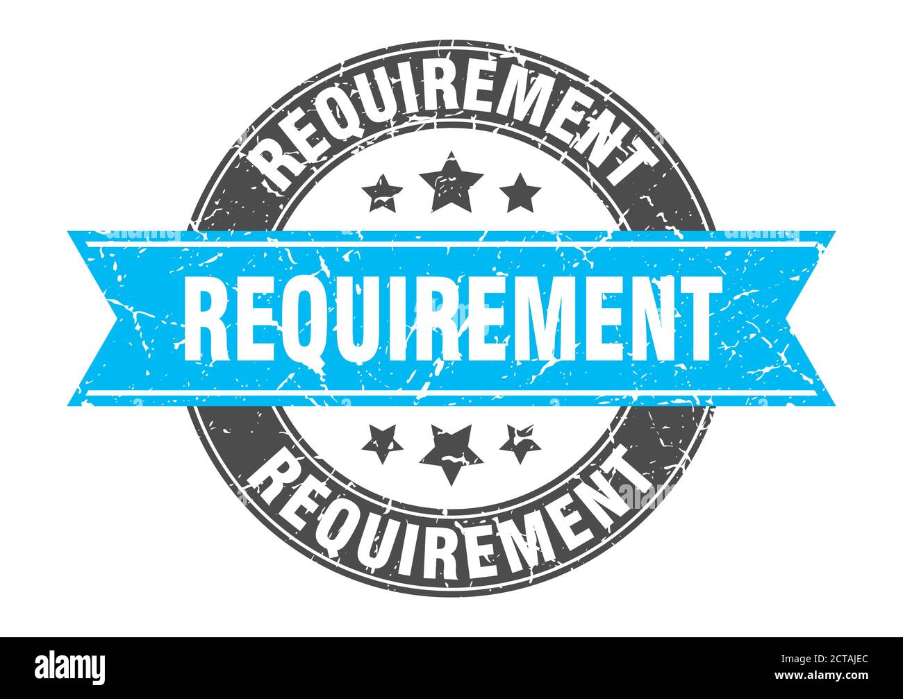 requirement round stamp with ribbon. sign. label Stock Vector Image ...