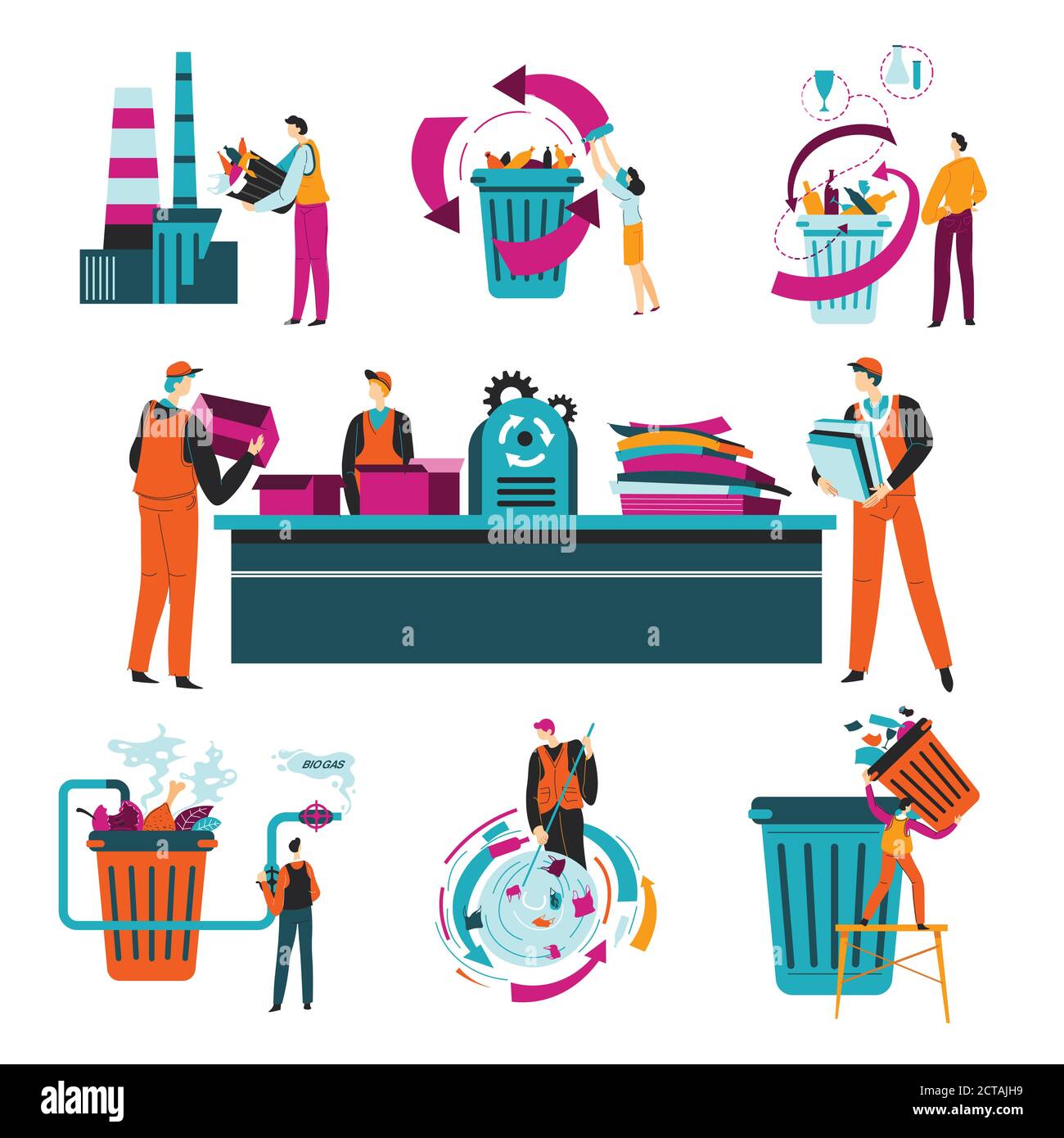 Recycling process, waste separation and reducing pollution on planet ...