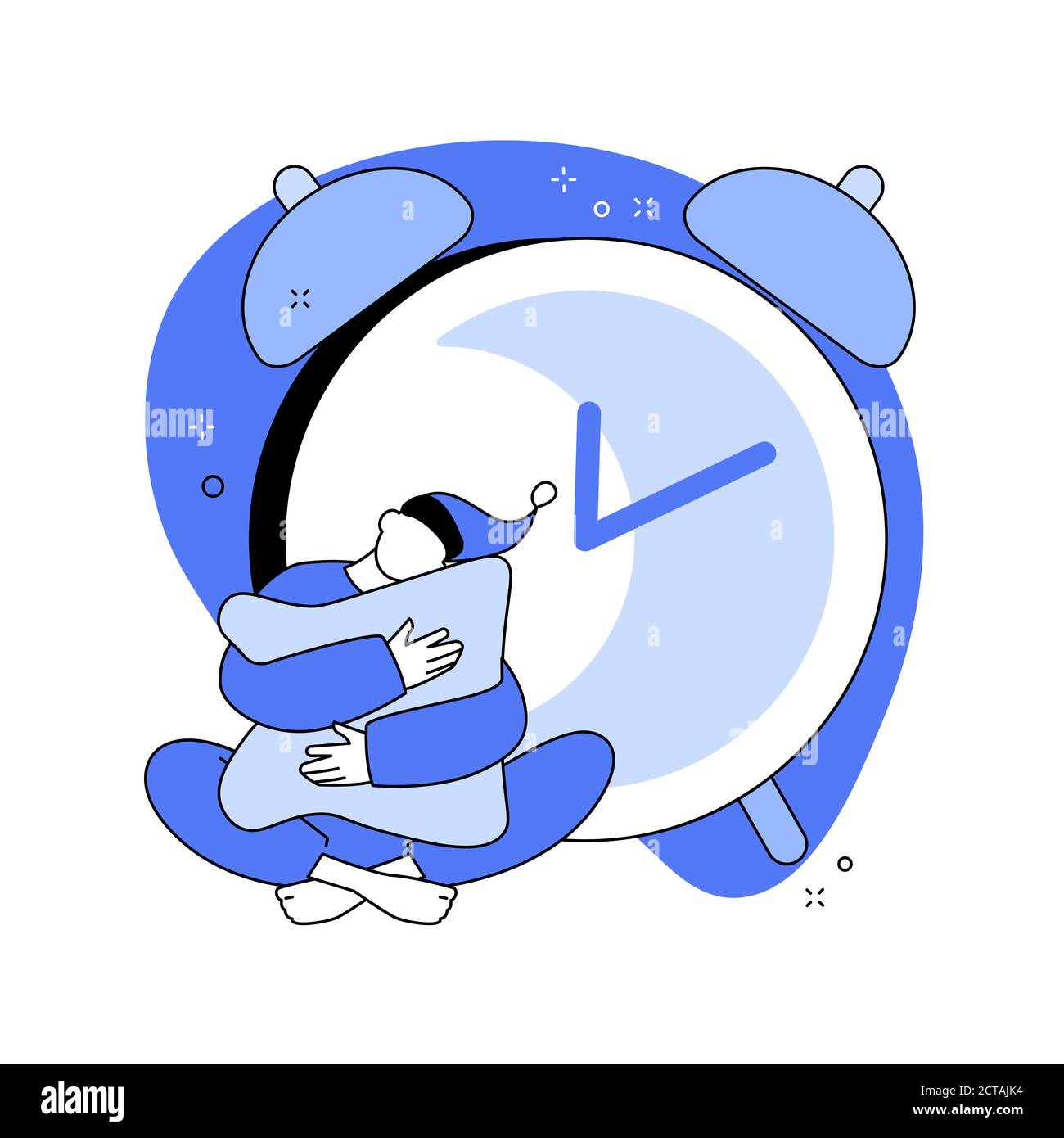 Sleep deprivation abstract concept vector illustration Stock Vector ...